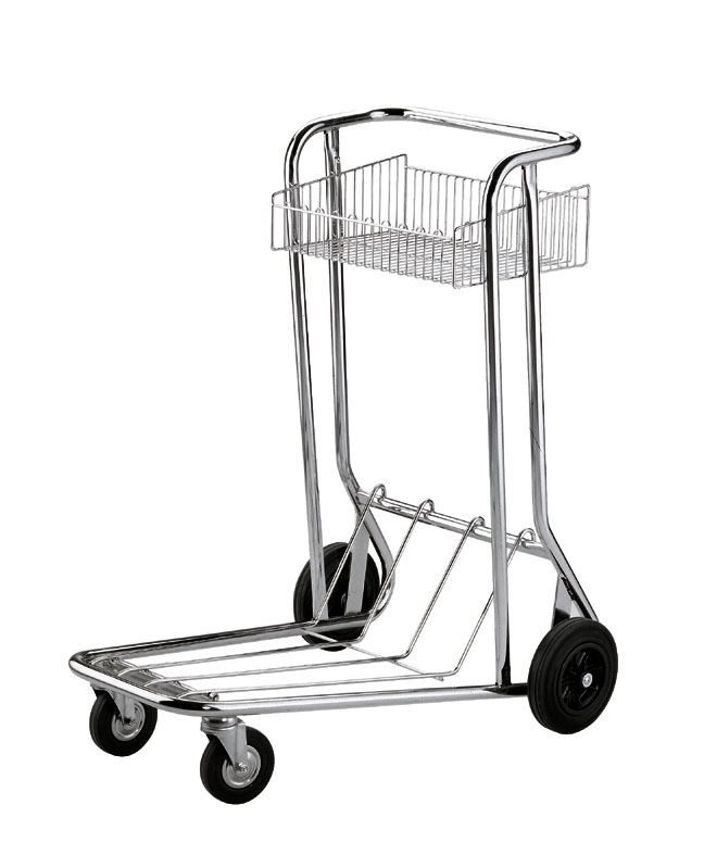 Carrello portabagagli cromato