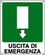Segnaletica di sicurezza: "Uscita di emergenza"