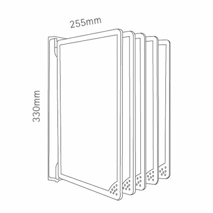 Display portalicenze apribile 10 fogli formato A4 da parete